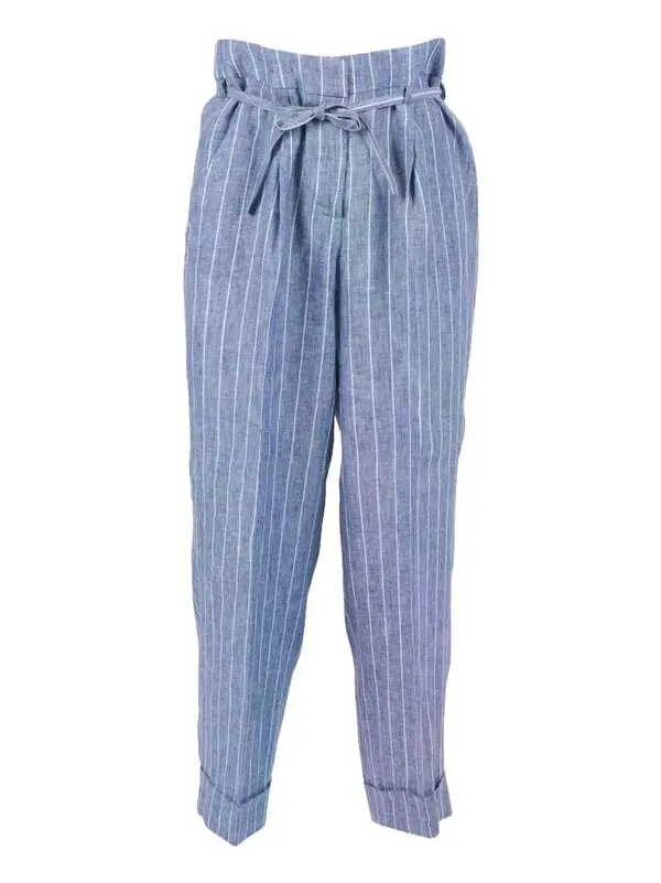 Peserico Striped Trousers - Blue