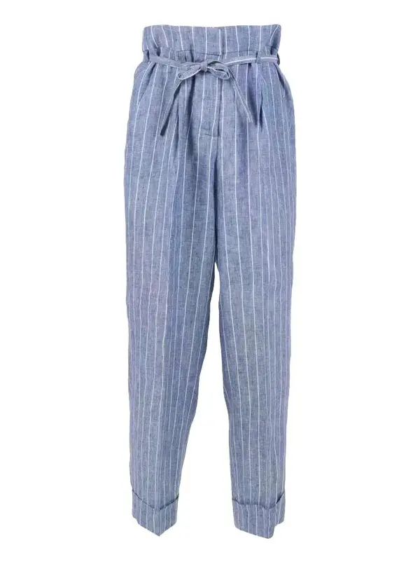 Peserico Striped Trousers - Blue