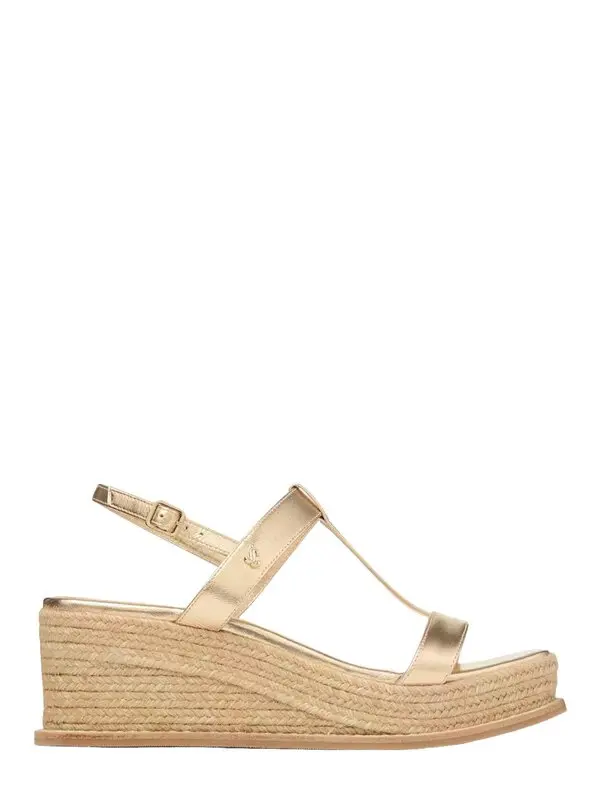 JIMMY CHOO 60mm Theia Heeled Espadrilles - Gold
