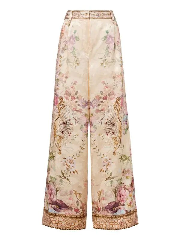 Camilla Printed Wide-leg Pants - Multicoloured