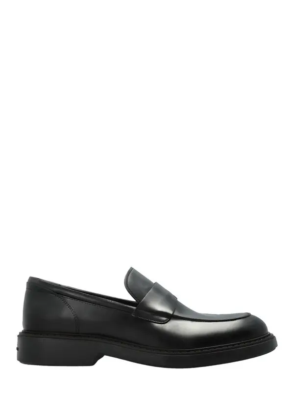 Hogan Leather Loafers - Black