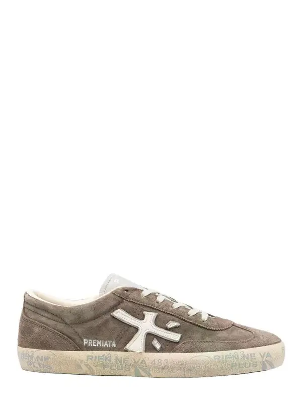 Premiata David 8094 Logo-detail Suede Sneakers - Brown
