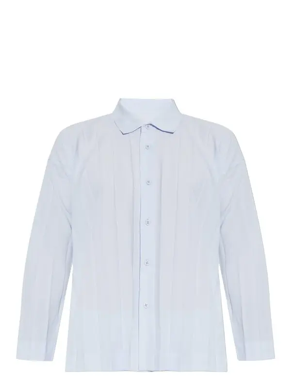 Issey Miyake Pleated Shirt - Blue