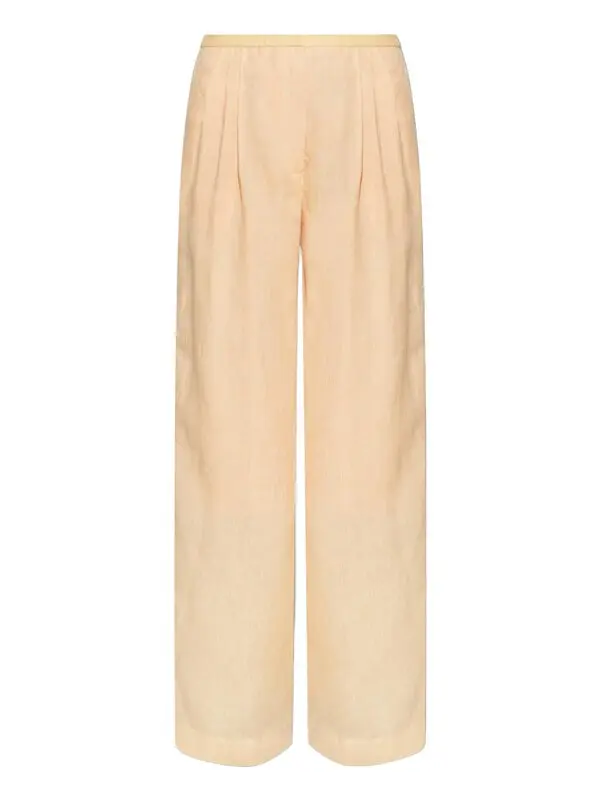 FORTE_FORTE Wide-leg Linen Trousers - Orange