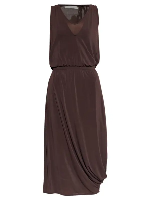 LEMAIRE Sleeveless Midi Dress - Brown