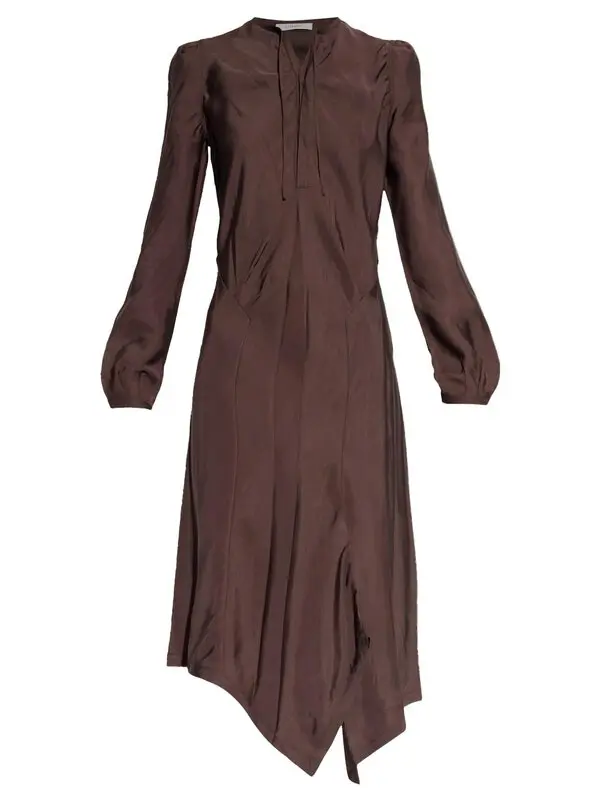 LEMAIRE Asymmetrical Dress - Brown