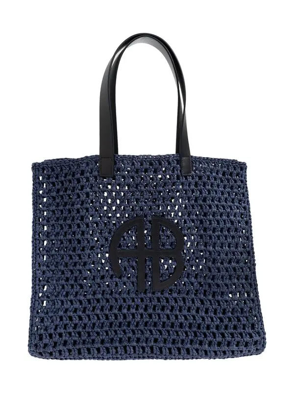 ANINE BING Large Rio Shopper Bag - Navy Blue