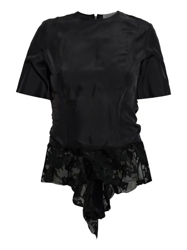 Alexander McQueen Asymmetrical Cut T-shirt - Black