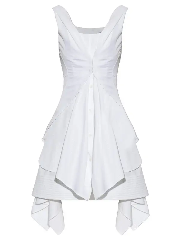 Alexander McQueen Asymmetrical Dress - White