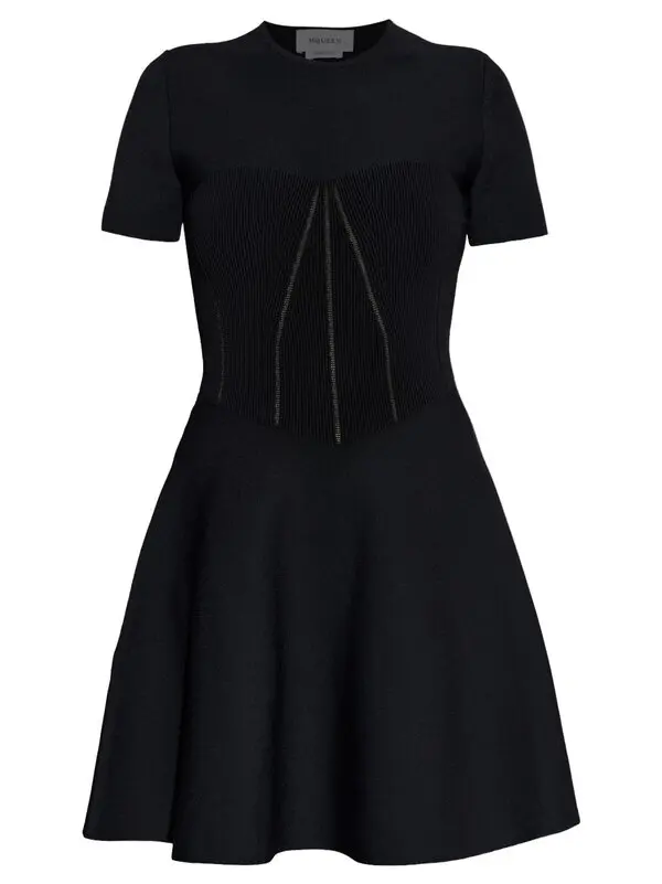 Alexander McQueen Short-sleeve Dress - Black