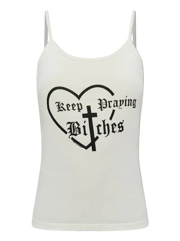WILLY CHAVARRIA Sleeveless Top With Graphic - White