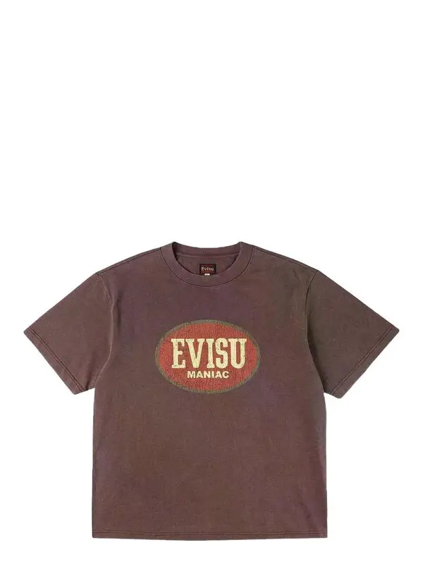 EVISU Maniac Graphic T-shirt - Brown