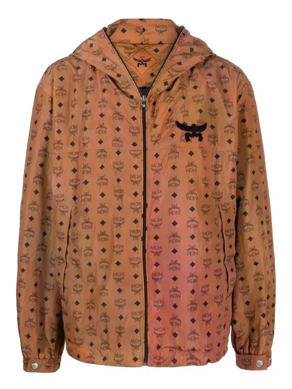 Mcm Visetos Hooded Jacket - Brown