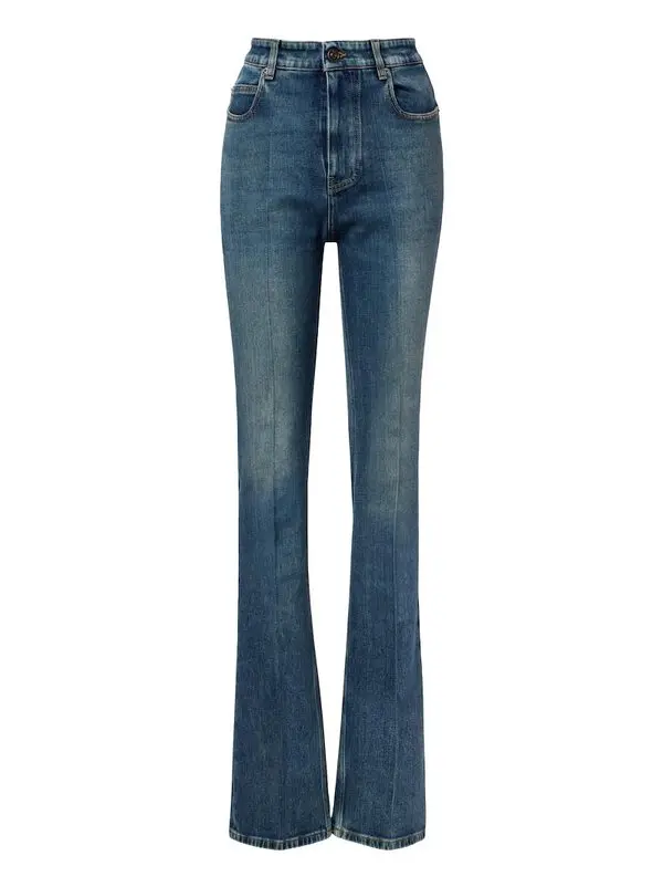 Balenciaga High-rise Straight Jeans - Blue