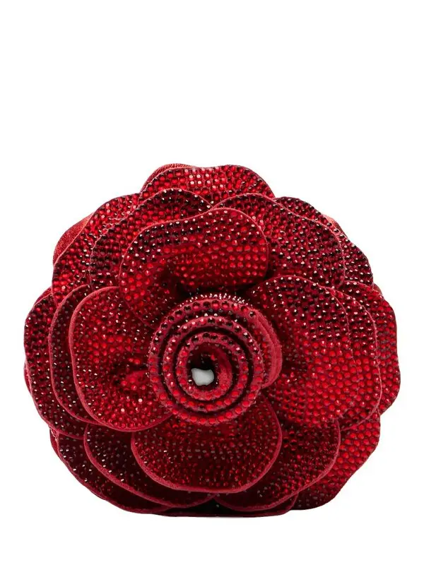 Judith Leiber Soft Rose Belle Crystal Clutch - Red