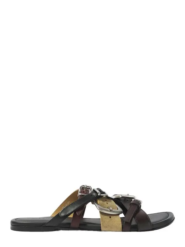Acne Studios Leather Buckled Sandals - Multicoloured