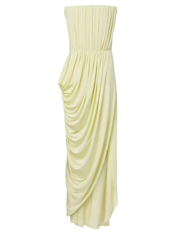 Stella McCartney Crêpe Jersey Bustier Dress - Yellow