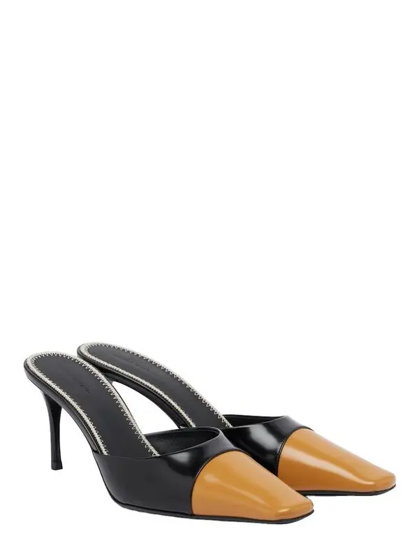 Magda Butrym Leather Mules - Black