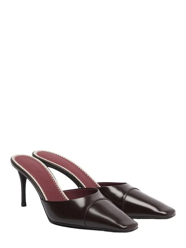 Magda Butrym Leather Mules - Brown