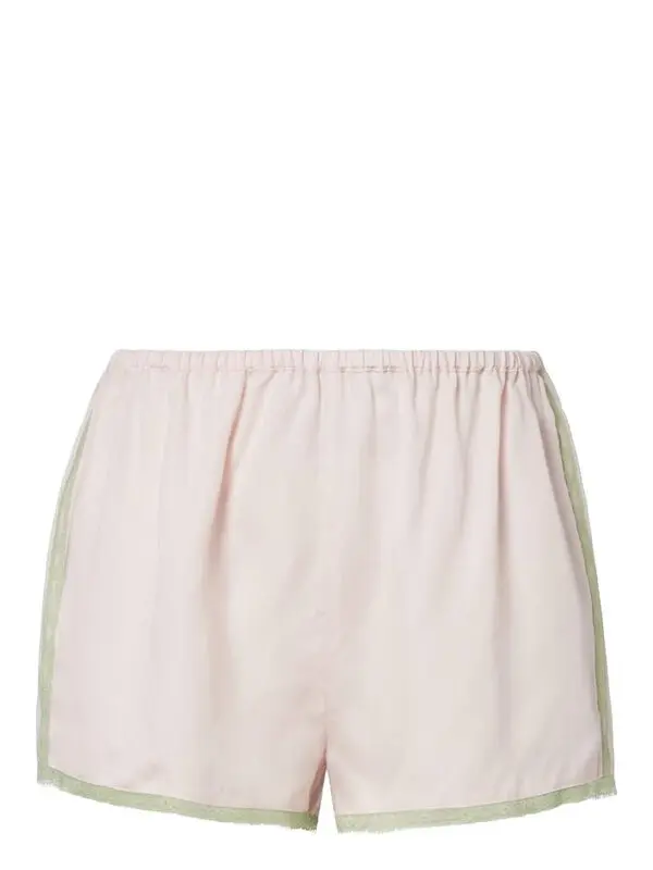 Posse Perla Lace-trimmed Shorts - Pink