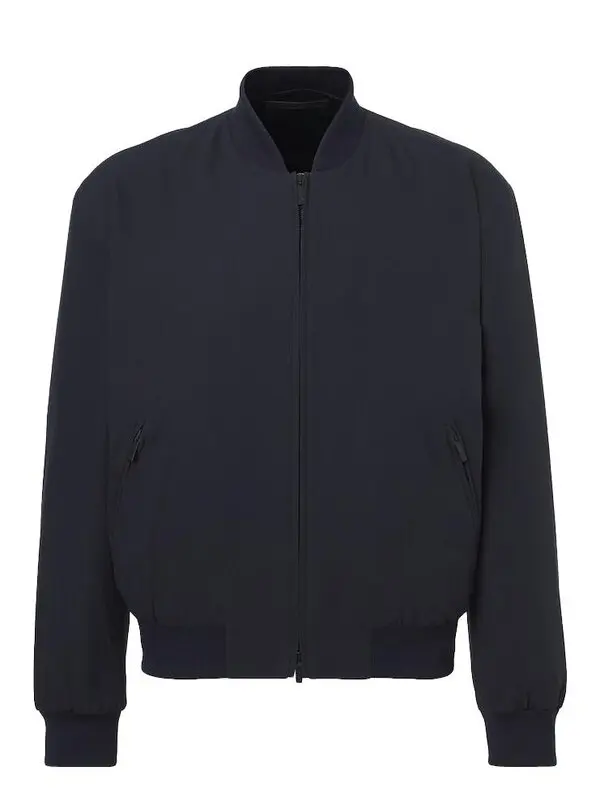 Giorgio Armani Cotton-blend Bomber Jacket - Blue