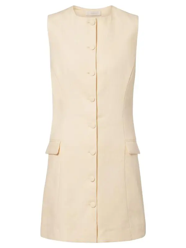 Faithfull The Brand Jane Linen Minidress - Yellow