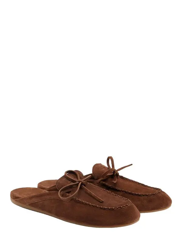 Miu Miu Suede Mules - Brown