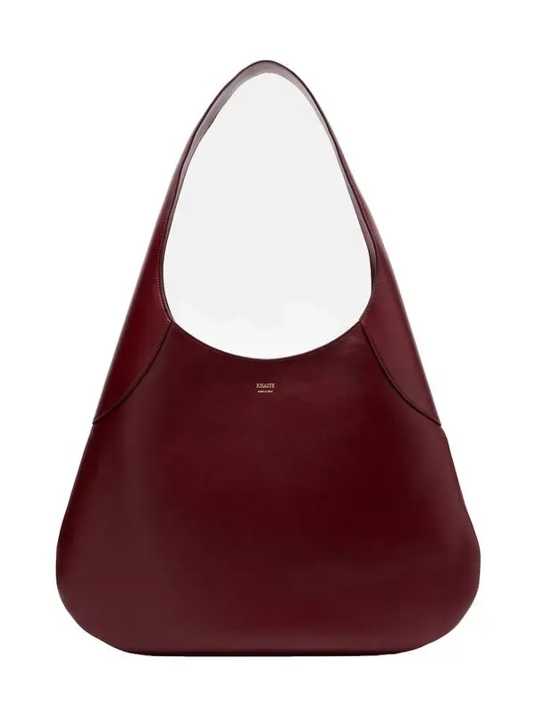 Khaite Joan Large Leather Shoulder Bag - Burgundy