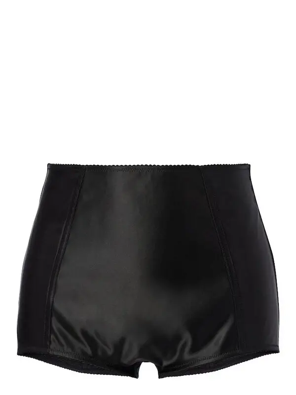 Dolce & Gabbana Satin Micro Shorts - Black