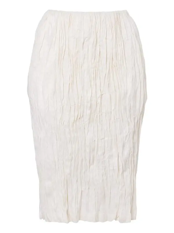 TOTEME Linen Pencil Skirt - White
