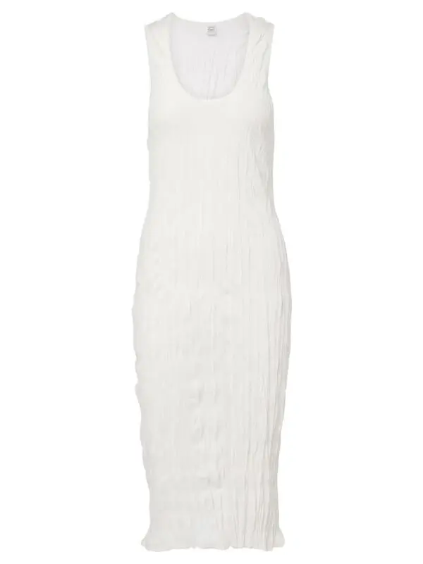TOTEME Pleated Midi Dress - White
