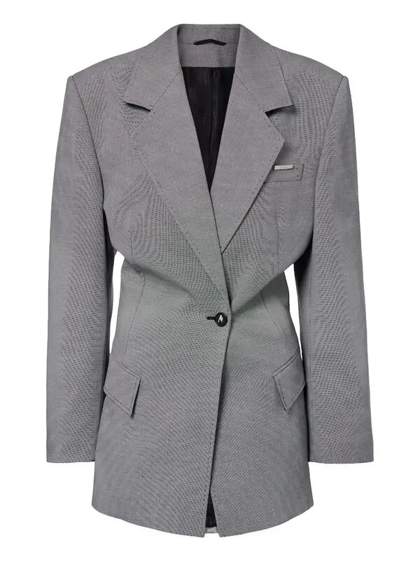Attico Wool-blend Blazer - Grey