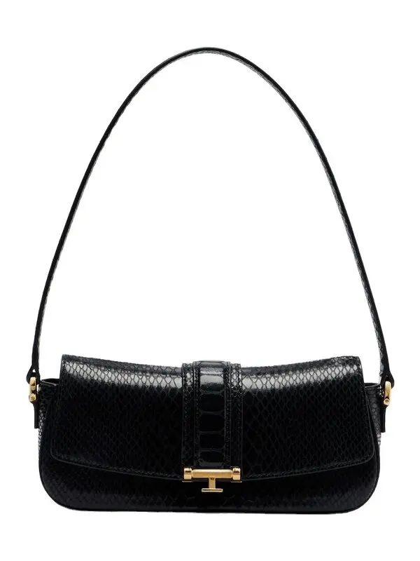 THE NEW ARRIVALS ILKYAZ OZEL Obscura.06 Leather Shoulder Bag - Black