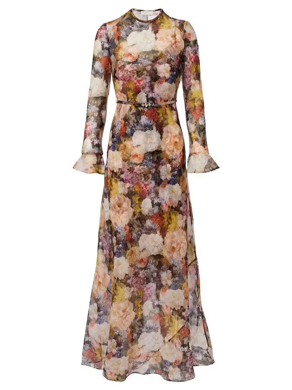 Zimmermann Alchemy Belted Floral Maxi Dress - Multicoloured