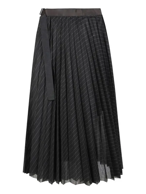 Sacai Spun Organza Skirt - Black