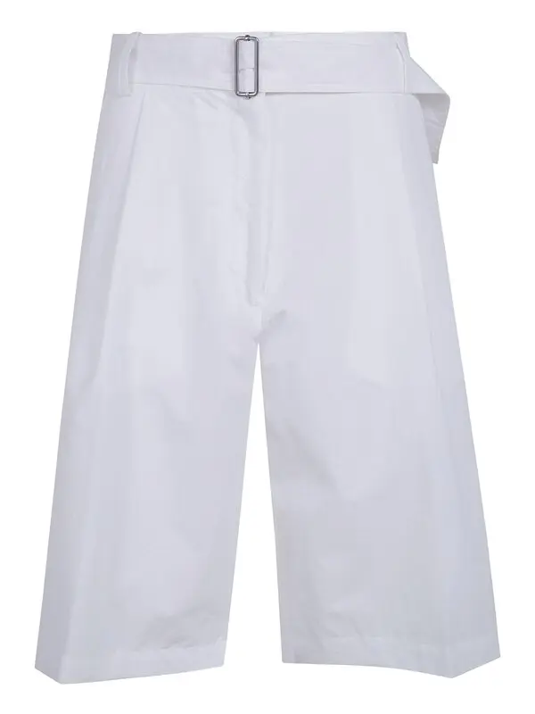 Studio Nicholson Belted Pleated Short - White