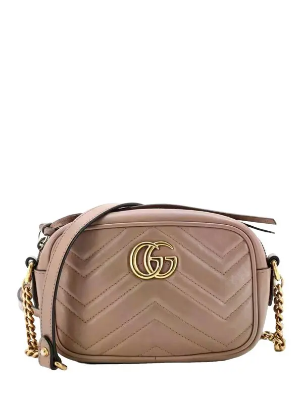 Gucci Gg Marmont Mini Crossbody Bag - Neutrals