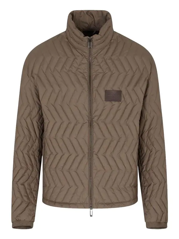 Emporio Armani Quilted Down Jacket - Beige