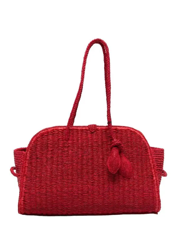Jacquemus Le Turismo Raffia Handbag - Red