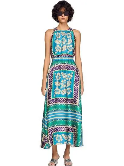 Sandro Printed Maxi Dress - Floral