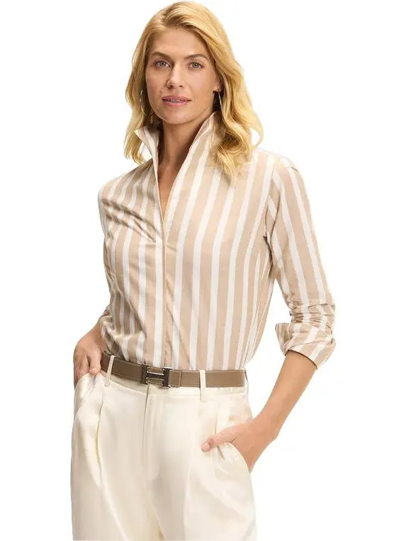SARAH ALEXANDRA Signature Khaki Era Shirt - Stripe
