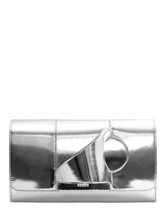 Perrin Lasymetrique Glove Clutch - Silver