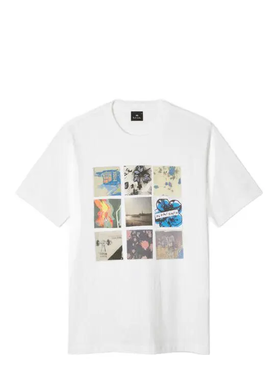 Paul Smith Organic Cotton 'squares' T-shirt - White