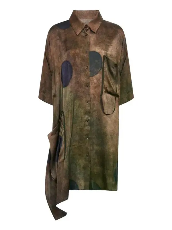 UMA WANG Polka-dot Shirt - Brown