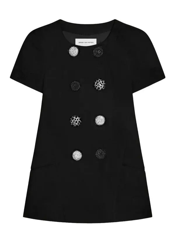 Dries Van Noten Jacquard Blazer - Black