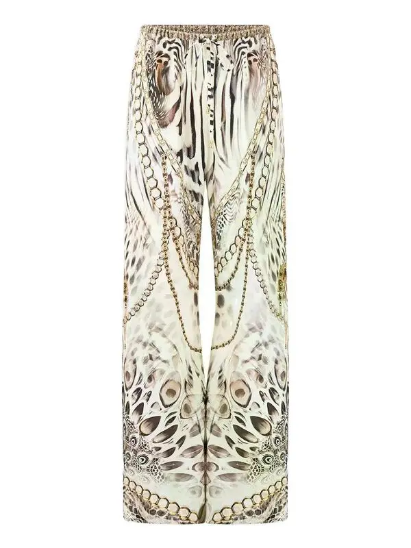 Camilla Animal-print Trousers - Neutrals