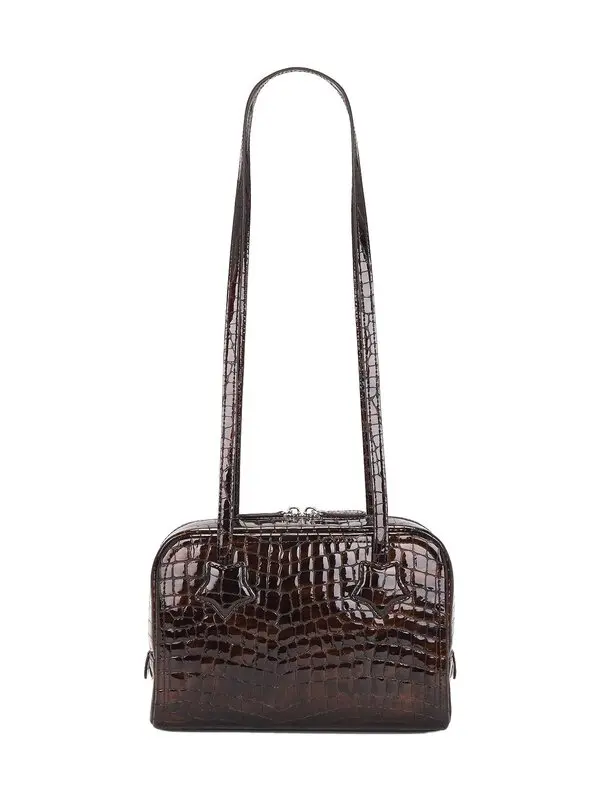 Sandy Liang Starla Embossed Leather Bag - Brown