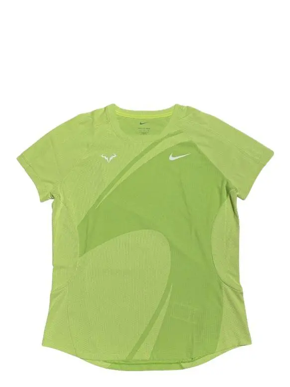 Nike Tennis Rafa Nadal Drifit Adv Match Version Short Sleeve Shirt - Action Green