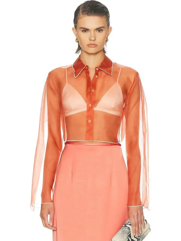 Khaite Fritz Peach Top - Dahlia
