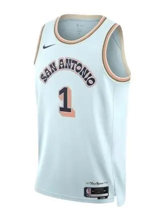 Nike Nba San Antonio Spurs Victor Wembanyama 2024/25 City Edition Swingman Jersey - Celestine Blue